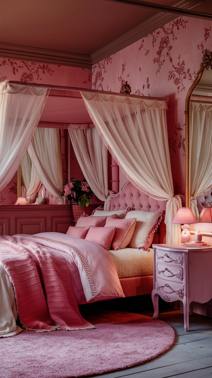 25+ Slaapkamer Inspiratie Ideeën met Oude Roze Kleuren